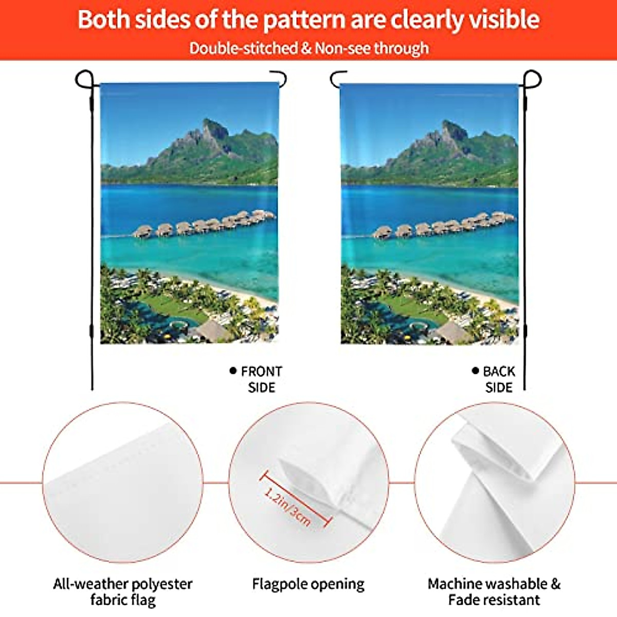 Custom Garden Flag for Outdoor 28 x 40 Inch Personalized Double Sided Flags Design Your Own Picture Logo Text Yard Flag for Outside Lawn Patio Garden Home Decorating