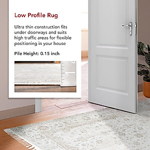 nuLOOM Elyse Vintage Floral Fringe Runner Rug, 2' 8" x 8', Ivory