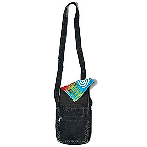 Small Cross Body Boho Hippie Razor Cut Torn Look Patchwork Bag