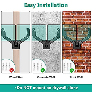 WALI Dual Monitor Wall Mount, Gas Spring Monitor Arm for 2 Screens up to 32 inch, 19.8 lbs. Fully Adjustable Arm Mounting Holes up to 100 x 100 (GSWM002), Black