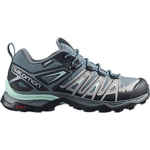 Salomon Women's X ULTRA PIONEER CLIMASALOMON™ WATERPROOF Hiking Shoes for Women, Stormy Weather / Alloy / Yucca, 8.5