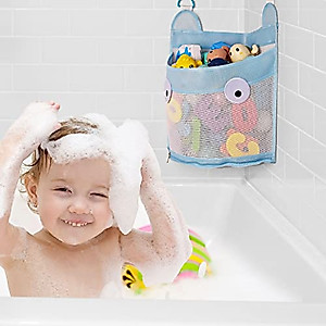 Tudikir Baby bath toy holder Bath Toy Organizer,bath toy storage for tub,Corner Hang Suspension Bath Toy Holder Large Capacity Multi Use Corner Shower,bath toy storage-Quick Drying