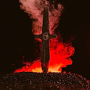 World Knife Throwing League Crusader Professional Balanced Throwing Knife Set with Three Knives, Stone Rolled Finished Blade, Full Tang, Stainless Steel, with Premium Nylon Sheath, 14.5 Inch Length