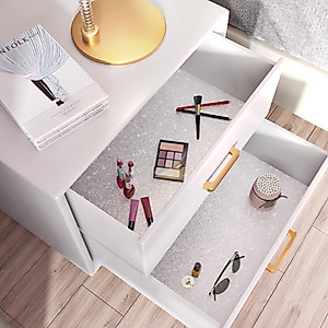 WESTICK Silver Glitter Wallpaper for Bedroom 78" x 15.8" Sparkle Glitter Peel and Stick Wallpaper Self Adhesive Chunky Sparkling Glitter Contact Paper for Walls Cabinets Salon Showcase Decor DIY