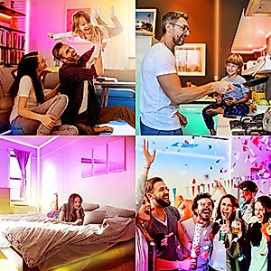 DAYBETTER Smart WiFi Led Lights 100ft, Tuya App Controlled Led Strip Lights, Work with Alexa and Google Assistant, Timer Schedule Led Lights Strip, Color Changing Led Lights for Bedroom Party Kitchen