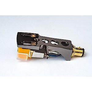 Titanium plated Headshell, mount, cartridge and stylus, needle for Technics SL 1000, SL 1100, SL 1200, SL 1210, SL 1300, SL 1301, SL 1310, SL 1350, SL 1400, SL 1401, SL 1410, MADE IN ENGLAND