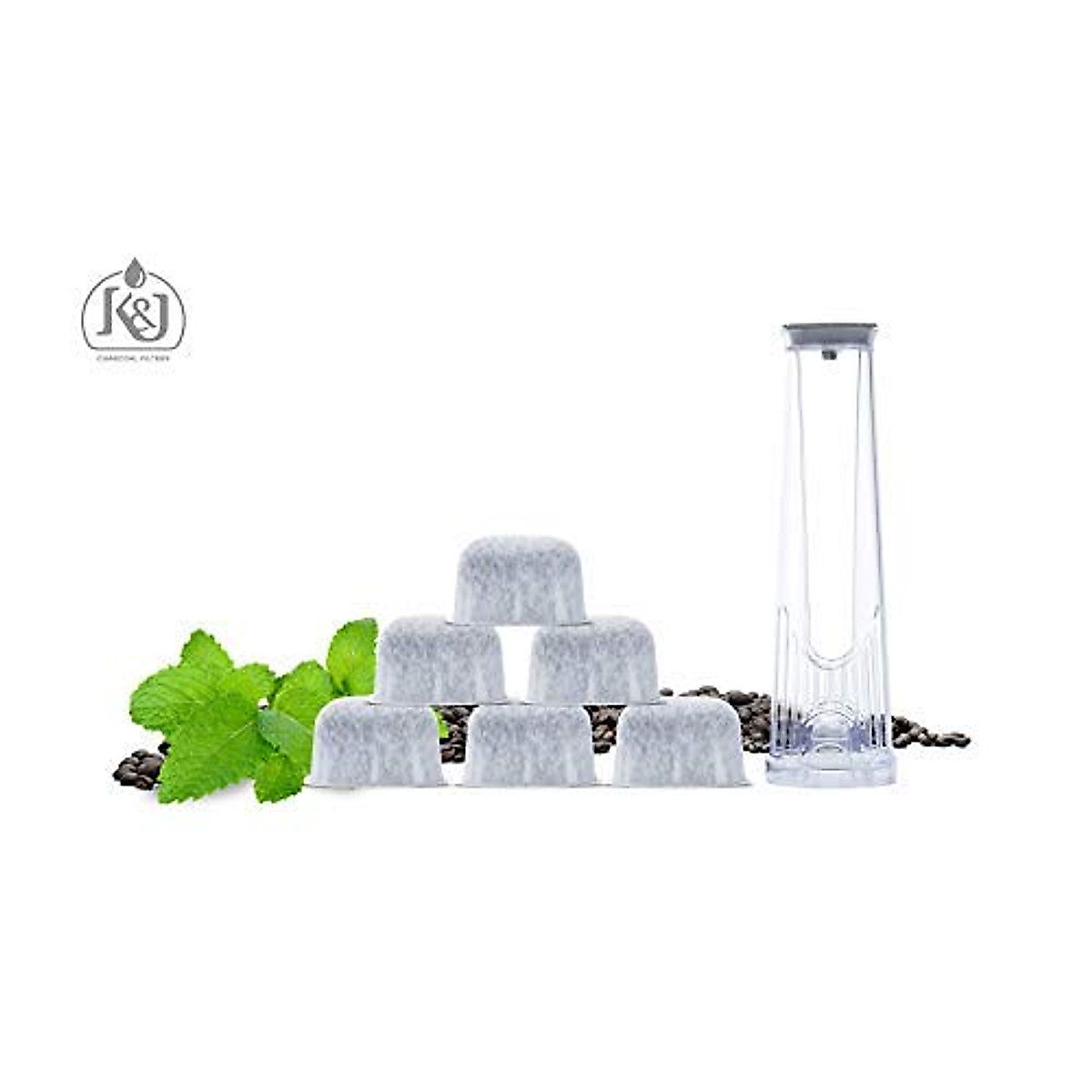 K&J Replacement Keurig Starter Kit for Keurig 2.0 Brewers - Includes Side Reservoir Filter Holder And 6-pack of Keurig 2.0 Compatible Water Filters