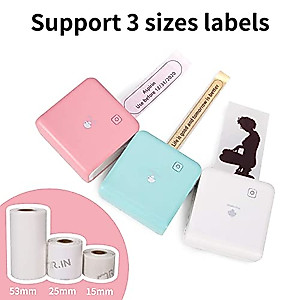 Phomemo M02 Pro 300dpi Portable Printers Wireless for Travel, Mini Bluetooth Thermal Pocket Printer Inkless Tiny Label Maker Compatible with iOS & Android for Printing,Photo,Lists,Journal,Scrapbook
