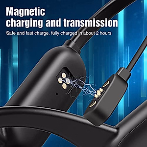 Waterproof Bone Conduction Headphones, Open Ear Swimming Headphone with Built-in 8G Memory(Donot USE Bluetooth Connection for Swimming), Bluetooth Headphones for Running Cycling Surfing(Black)