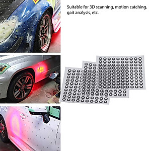 300 Pcs 3D Scanning Marker 3mm ID 6mm OD 3D Scanning Tracking Dot Adhesive Reflective Film Sticker Reference Marking Point for 3D Scanner