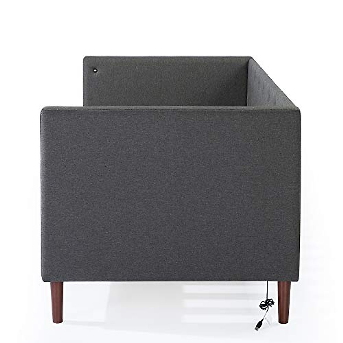 ZINUS Shalini Upholstered Daybed with USB Ports / Convertible Daybed Sofa / Matching Cover Included / No Box Spring Needed / Easy Assembly, Twin