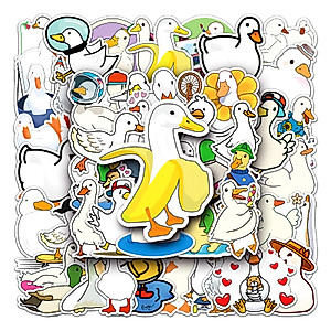 Cute Duck Stickers, 50 Pcs Simulation Cartoon Ducks Vinyl Waterproof Decal,Kids Cognition Sticker Pack for Laptop,Water Bottle,Phone,Desk