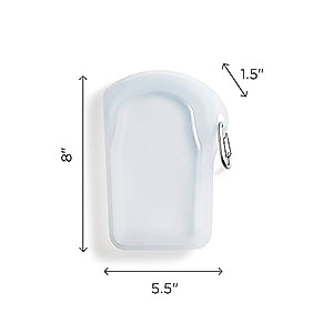 Stasher Reusable Silicone Storage Bag, Food Storage Container, Microwave and Dishwasher Safe, Leak-free, Go Bag, Waterfall