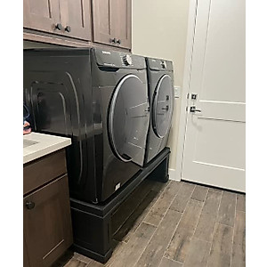Washer & Dryer Pedestal | Made in The USA | This is The Ultimate Solution for Laundry Room Organization | Designed for All appliances & Popular Brands Whirlpool, GE, Samsung, LG (Midnight Black)