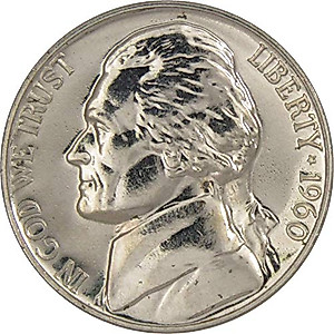 1960 Jefferson Nickel 5 Cent Piece Choice Proof 5c US Coin Collectible