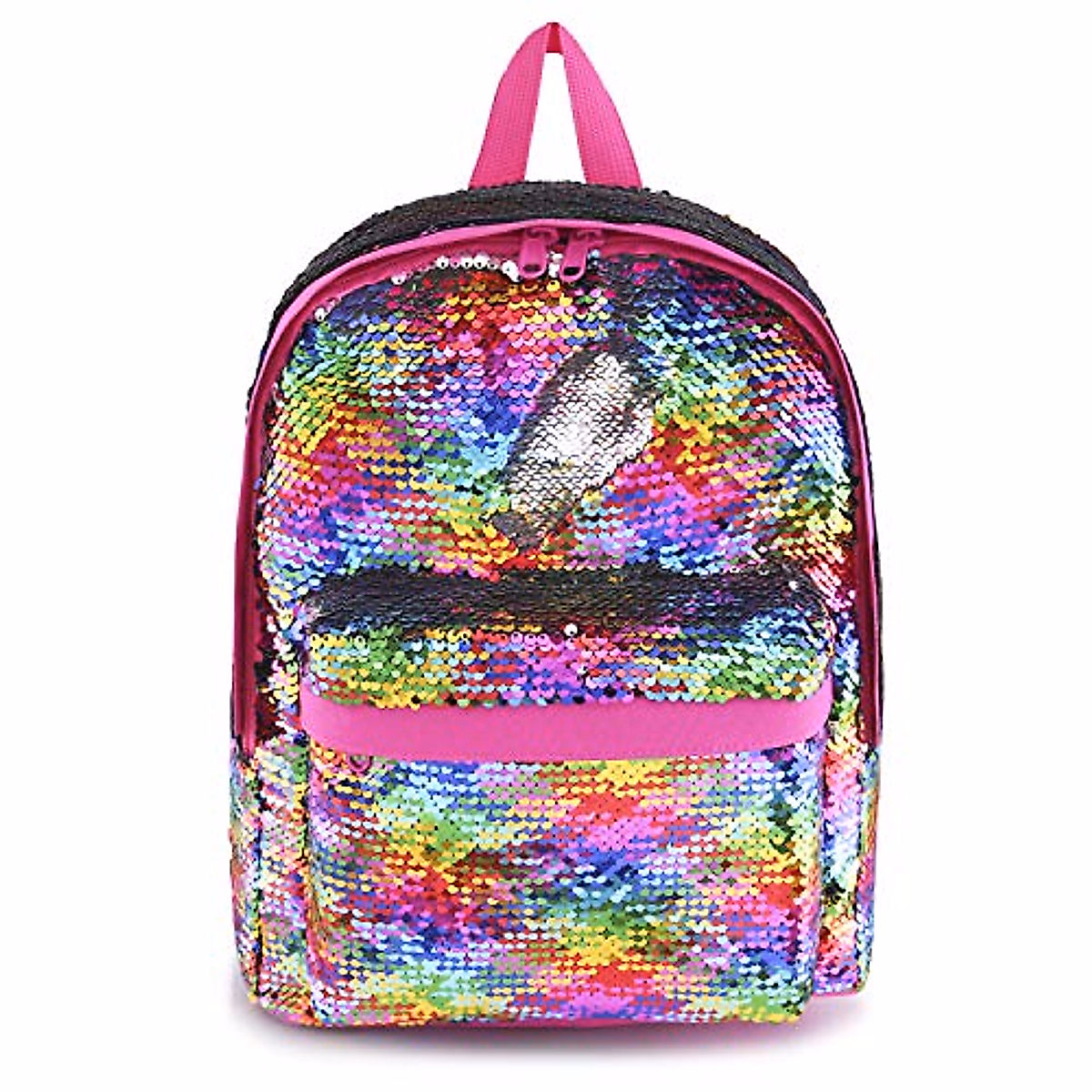 Le Vasty Mini Sequin Backpack for Little Girls Kids Women Fashion Small Daypacks Purse for ladies Magic Mermaid Sparkly Back Pack(Rainbow)