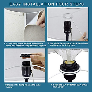 DLLT Living Room Standing Floor Lamps for Reading, Modern Tall Pole Lamp for Contemporary Home with Adjustable Side Light, Mid-Century Industrial Lighting with Drum Shade for Bedroom, Office, Metal