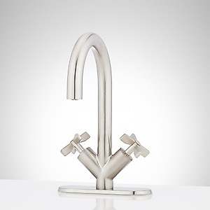 Signature Hardware 953796 Vassor 1.2 GPM Single Hole Bathroom Faucet with Pop-Up Drain Assembly - Matte Black