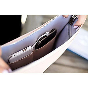 Commuter Clutch - All in One Travel & Everyday Clutch Handbag that Charges Your Phone - Great For Travel & Everyday Use (Blush)