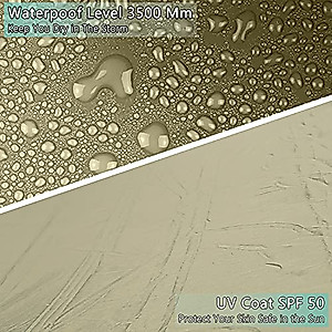 Hammock Rain Fly Tent Tarp Provides Effective Protection Against Rain, Snow. 32ft Long Ridgeline. Big 9.8x9.5ft Durable, Waterproof 210D Oxford. 6 Reflective Guy Lines, 2 Stuff Sacks. Easy Assembly