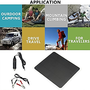 20W Portable Solar Panel, Mini Solar Panel with USB Port, IP65 Waterproof Monocrystalline Silicon Cells, Solar Panel Kit for Outdoor Camping Hiking Compatible with iPhone iPad