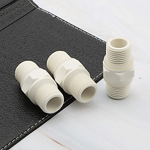 5 PCS 1/2" to 1/2" Male Nylon Pipe Connect Quick Fitting for RO System Water Filter