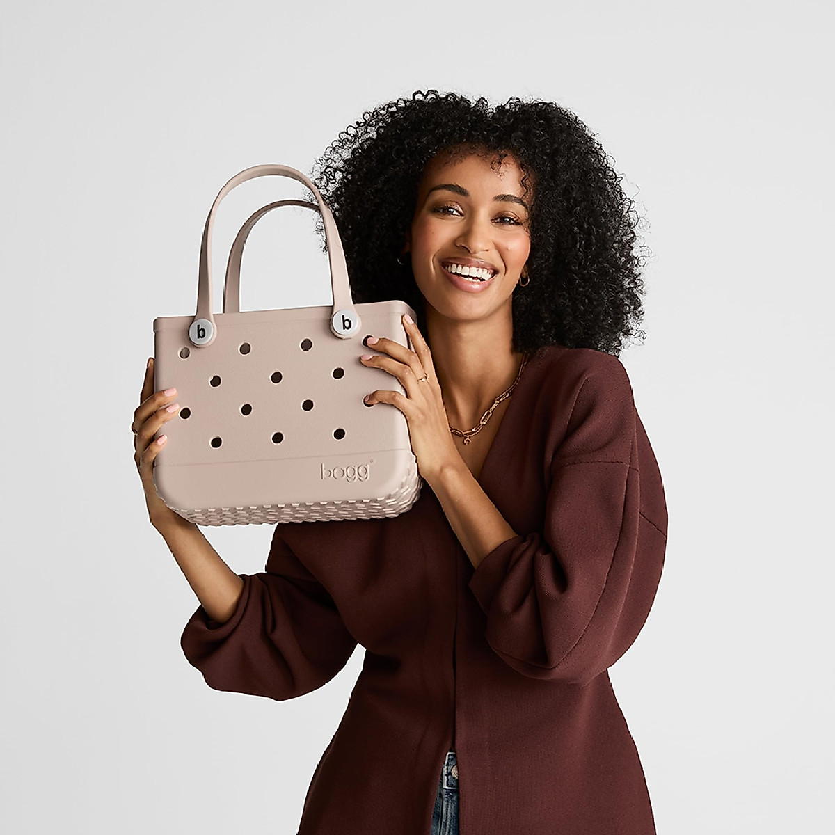 BOGG BAG Bitty Waterproof Washable Tip Proof Durable Open Tote Bag for the Beach Boat Pool Sports 11x8.5x4.5 - Lightweight Cute Tote Bag - Durable Rubber Bags For Women - Carolina On My Mind