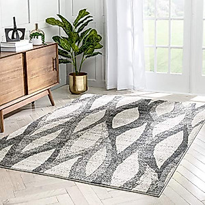 Well Woven Lisbon Toro Modern Ogee Geometric Ivory 7'10" x 9'10" Area Rug