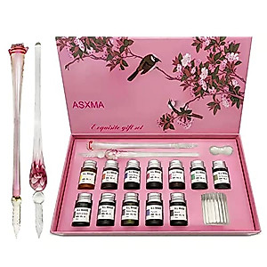 ASXMA New calligraphy glass Pen Set .Writing, Drawing, Calligraphy, Great for Gift Giving.
