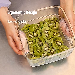 Cambro FreshPro 4Qt Food Storage Container in Clear for Industrial and Kitchen Use, Pantry Organization and Food Freshness