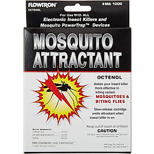 Flowtron Bug Zapper, 1 Acre of Outdoor Coverage with Powerful 40W Bulb & 5600V Instant Killing Grid, Mounting Bracket For Bug Zapper, Mosquito Attractant Cartridge & Replacement UV Bulb For Bug Zapper