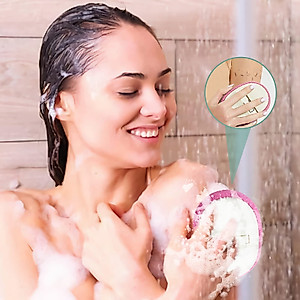 Back Scrubber for Shower, 29.5 in Bath Brushes Long Handles for Elderly, Detachable Curved Back Scrubber, Back Brush for Disabled with Limited Arm Movement, Frozen Shoulder, Men and Women