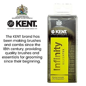 Kent INF1 Infinity Ultra-Soft Silvertex Bristles Shaving Brush Synthetic Bristles Crimped to Emulate Real Badger Bristle for Ultimate Shave Experience Perfect Lather for Shave Cream and Shaving Soap