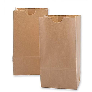 500 brown paper lunch bags 4 lb brown paper sacks bags lunch 4lb kraft brown paper bags sandwich brown paper bags 4 Pound Lunch Bags, Party Bags Pack of 500 brown lunch bags bulk (Brown)