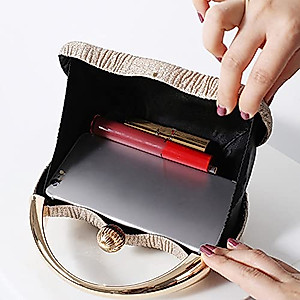 DBMGB Banquet Clutch Bag, Prom Party Wedding Purse, Sparkly Crystal Handbag, with Mobile Phone Pocket, for Women Ladies,Black