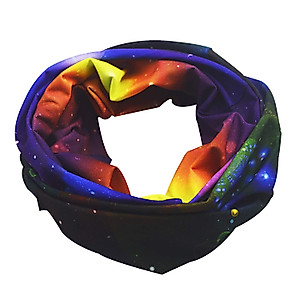 Obacle Seamless Bandana for Rave Face Mask Dust Wind UV Sun Protection Neck Gaiter Tube Mask Headwear Bandana for Women Men Festival Party Motorcycle Riding Fishing Outdoor (Starry Sky Purple Gold)