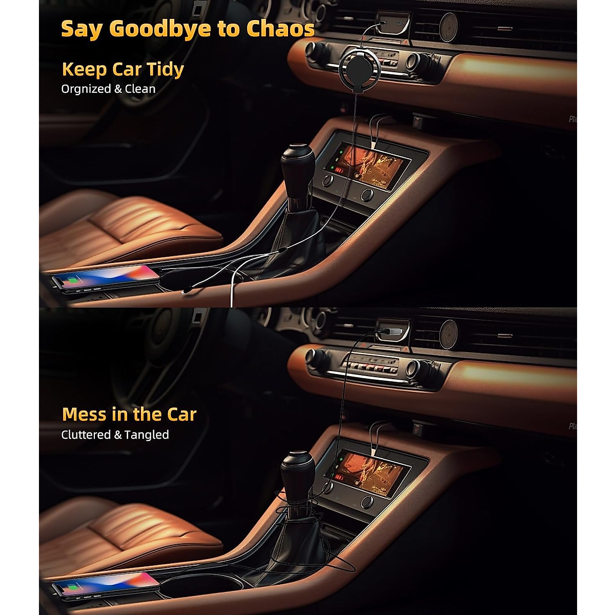 GLOGO 3 in 1 Retractable Charging Cable [3A,3FT] Multi USB Cable Fast Charger Cord for Phone, Samsung, iPad, Tablets, Switch and More (Black)