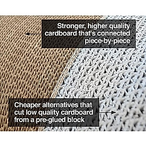 PetFusion 3-Sided Vertical Cat Scratching Post | Available in 18” & 24” | Multiple Angle Cat Scratching Pad, 6 Usable Sides. Scratch, Play, & Perch | 100% Recyclable Cardboard Cat Lounge. 1 Yr Warr