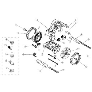 ATIE Pool Cleaner Tire Kit with Large Hump Replacement Compatible with Pentair Kreepy Krauly Rebel/Warrior Pool Cleaner V2 Tire Kit 360482 and Tire Kit 360287 (2 Pack)