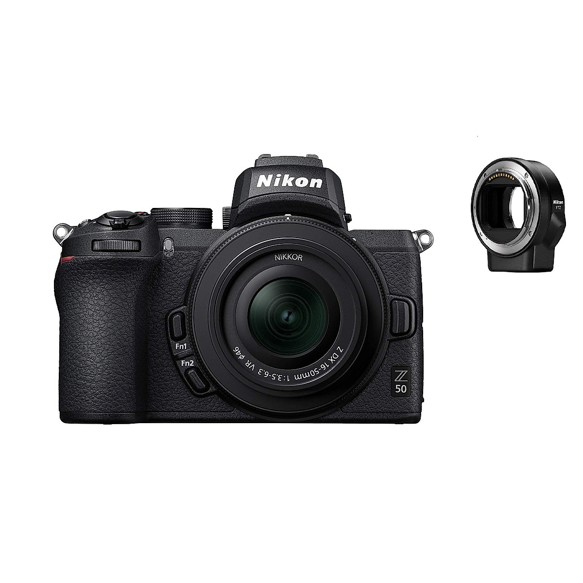 Nikon Z50 + Z DX 16-50mm + FTZ Mirrorless Camera Kit VOA050K004 (Renewed)