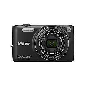 Nikon COOLPIX S6800 16 MP Wi-Fi CMOS Digital Camera with 12x Zoom NIKKOR Lens and 1080p HD Video (Black) (Discontinued by Manufacturer)