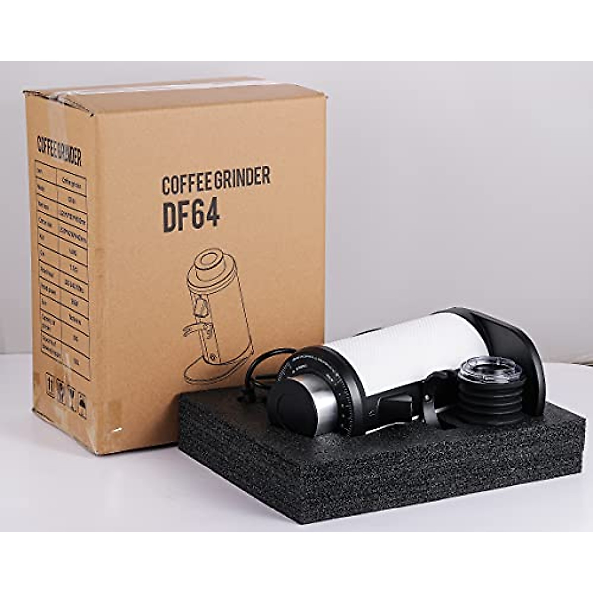 T64 Single Dosing Popular Household Coffee grinder steel 64mm burr Coffee Grinder T64 (white)