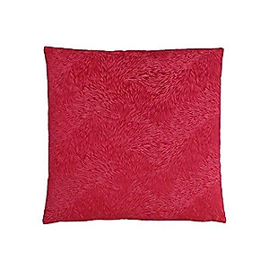 Monarch Specialties 9327, Set of 2, 18 X 18 Square, Insert Included, Decorative Throw, Accent, Sofa, Couch, Bedroom, Polyester, Hypoallergenic, Red Pillow 18"X 18" Feathered Velvet 2Pcs, 2 Count