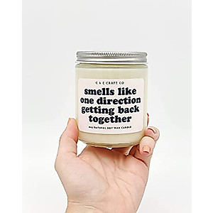 C&E Craft Smells Like One Direction Getting Back Together Scented Candle - Flannel Pine All Natural Soy Wax Candle - Delightful Intense Fragrance - Candle for Home. Room. Meditation - 8 Ounces
