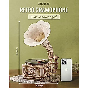 ROKR 3D Wooden Puzzles for Adults-Model Building Kit for Adults to Build-424Pcs DIY Wood Craft Kit-Room Decor for Men and Women