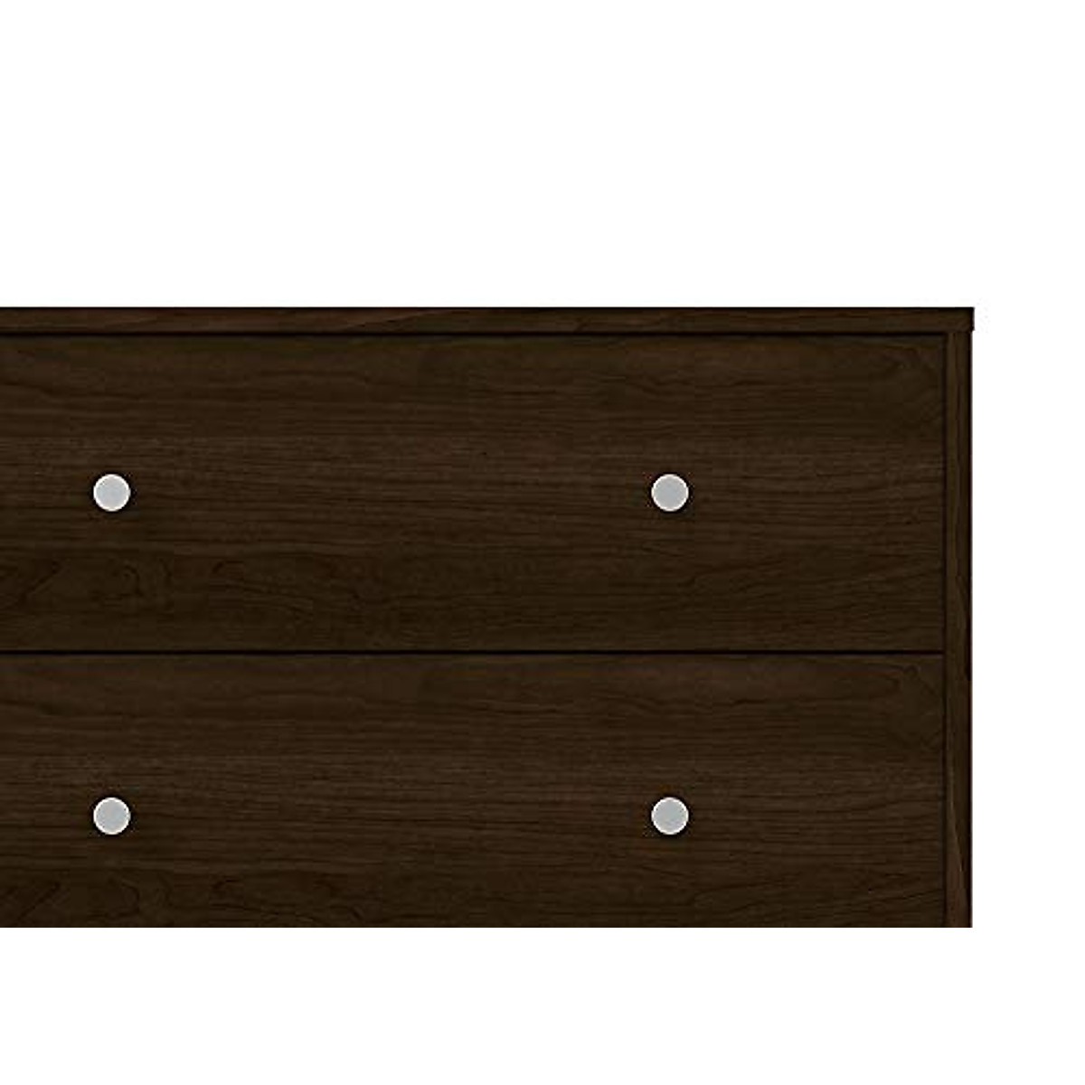 Tvilum, Bedroom Furniture, Silver Handles, Modern and Elegant Design 3 Drawer Chest, Brown