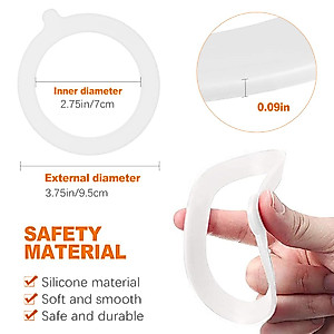 8pcs 3.75" Silicone Jar Gaskets Silicone Gasket, Rubber Seals for Glass Jars, Leak Proof Jar Seal Accessories, Suitable for Mason Jars Jar Lids
