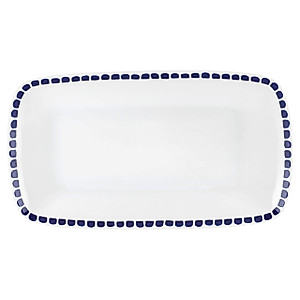 Kate Spade New York Charlotte Street Hors D'Oeuvres Tray, 2.15 LB, Blue