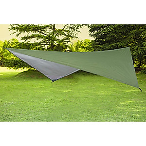 Camping Hammock with Mosquito Net & Rain Fly Tent Tarp & Tree Straps Portable Lightweight Double Nylon Hammock for Camping Hiking Travel Outdoor Backpacking