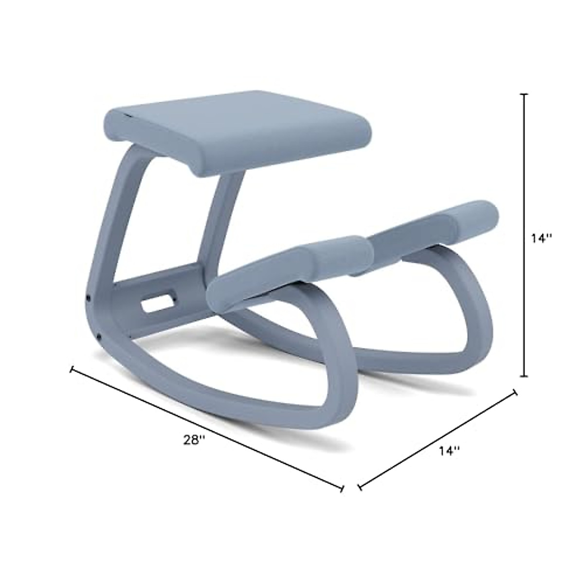 Varier Variable Monochrome, Original Kneeling Chair, Ergonomic Office Chair, 10-year Warranty, Designed by Peter Opsvik, Stone